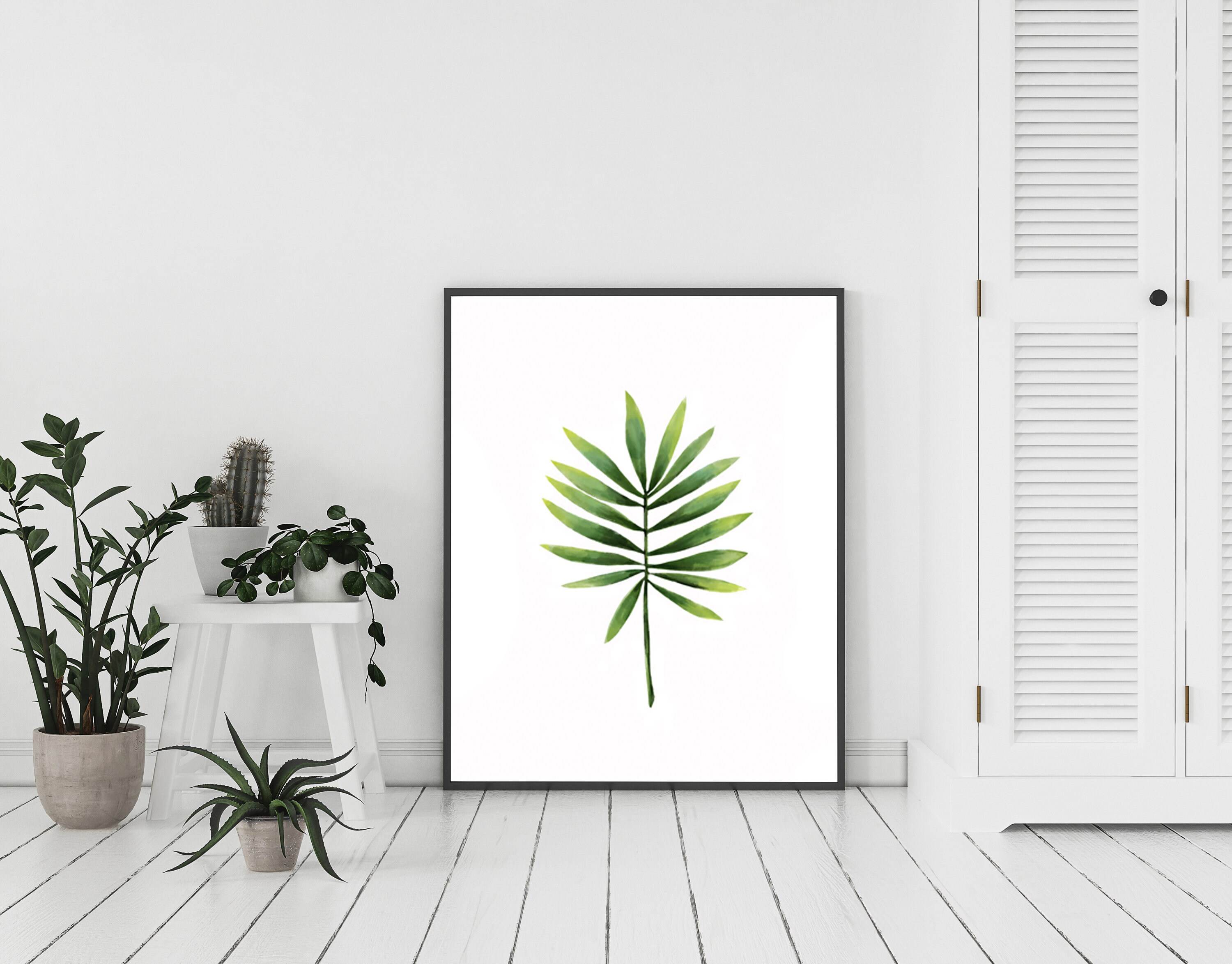 Set of 3 Prints, Monstera Set, Green Leaf Set, Nature, Green Leaves Set ...