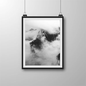 Set of 2 Mountain Prints, Mountain Photography Printable, Scandinavian ...
