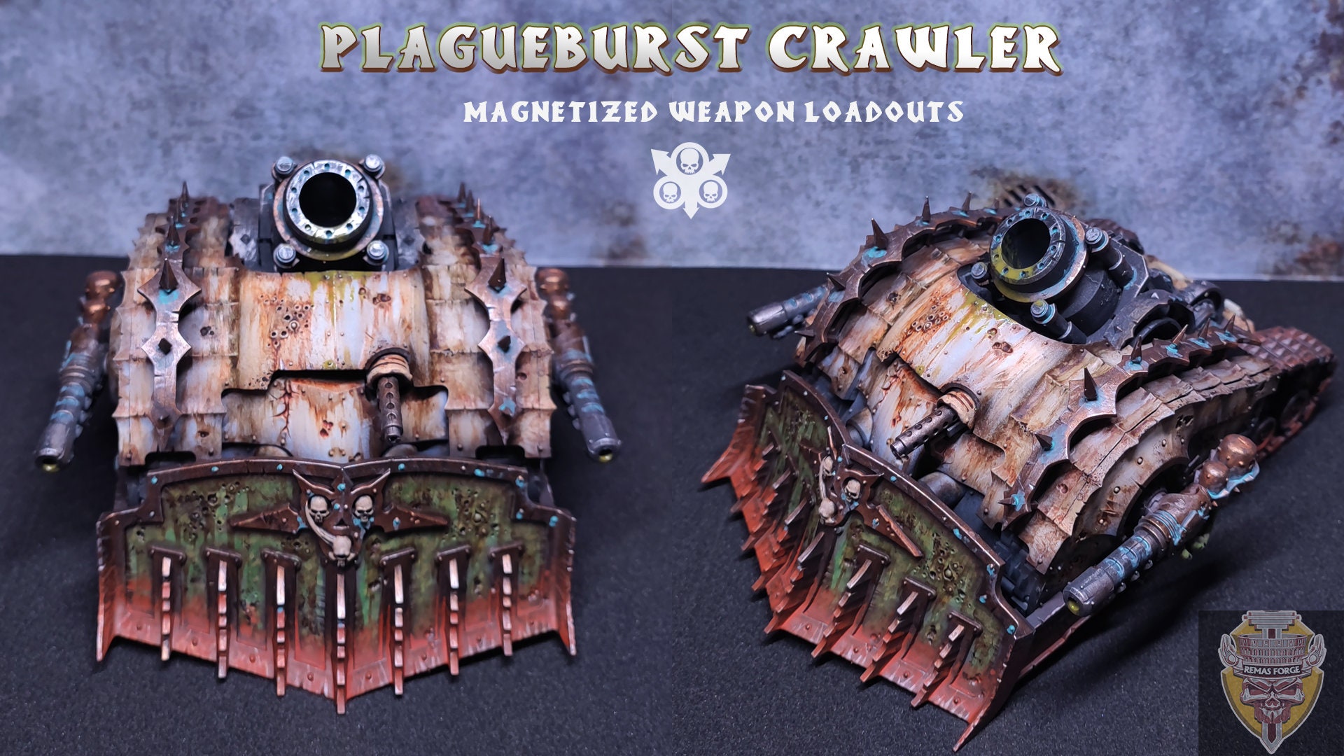Plagueburst Crawler Death Guard Warhammer 40k Miniatures Painted ...