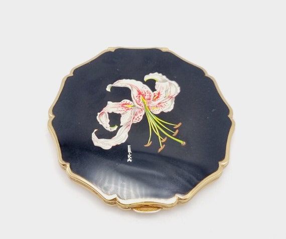 Vintage Stratton Compact Mirror Lily Design Collectab… - Gem