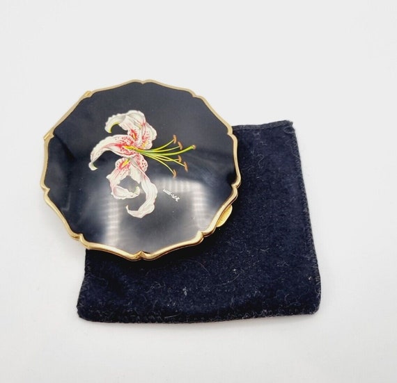 Vintage Stratton Compact Mirror Lily Design Collectab… - Gem