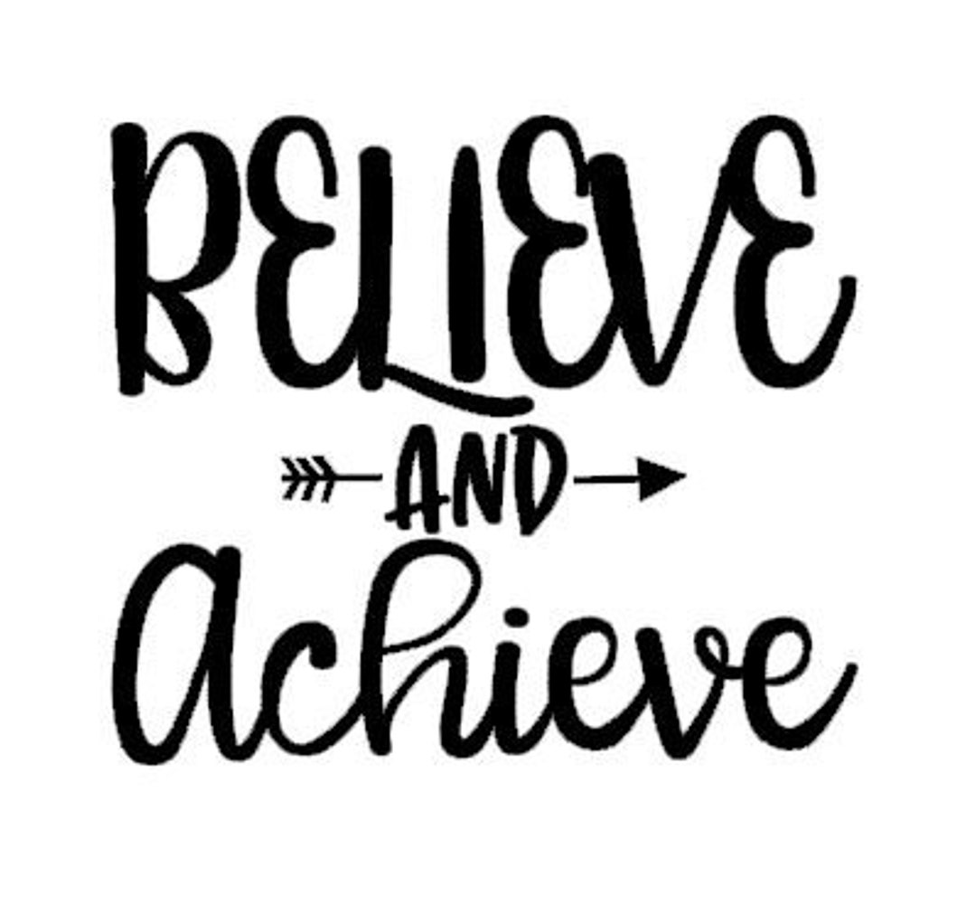 Believe and Achieve Quote Decal, Quote Sticker, Laptop Decal, Laptop ...