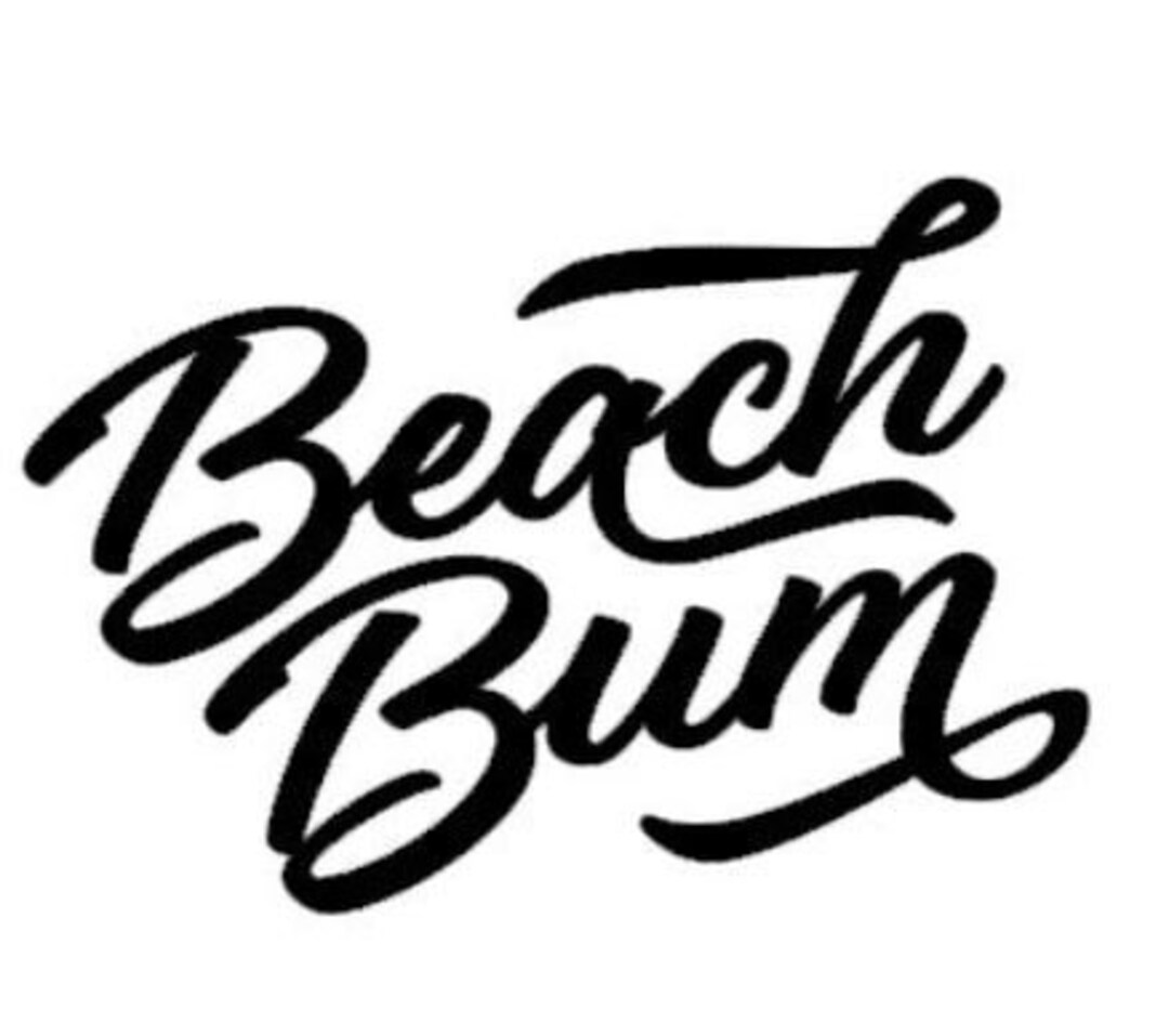 Beach Bum Decal, Beach Bum Sticker, Laptop Decal, Laptop Sticker, Car ...
