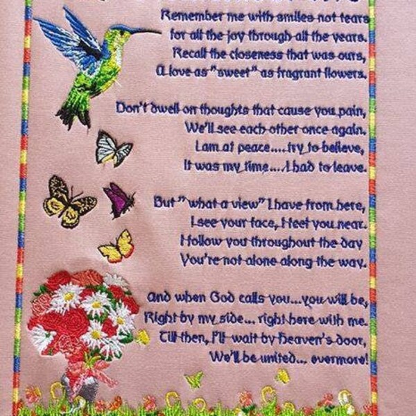 Memorial Embroidery - Etsy