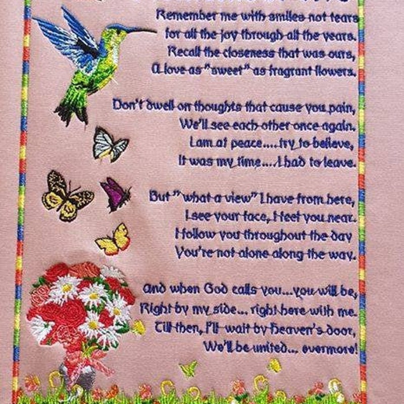 Memorial Embroidery - Etsy