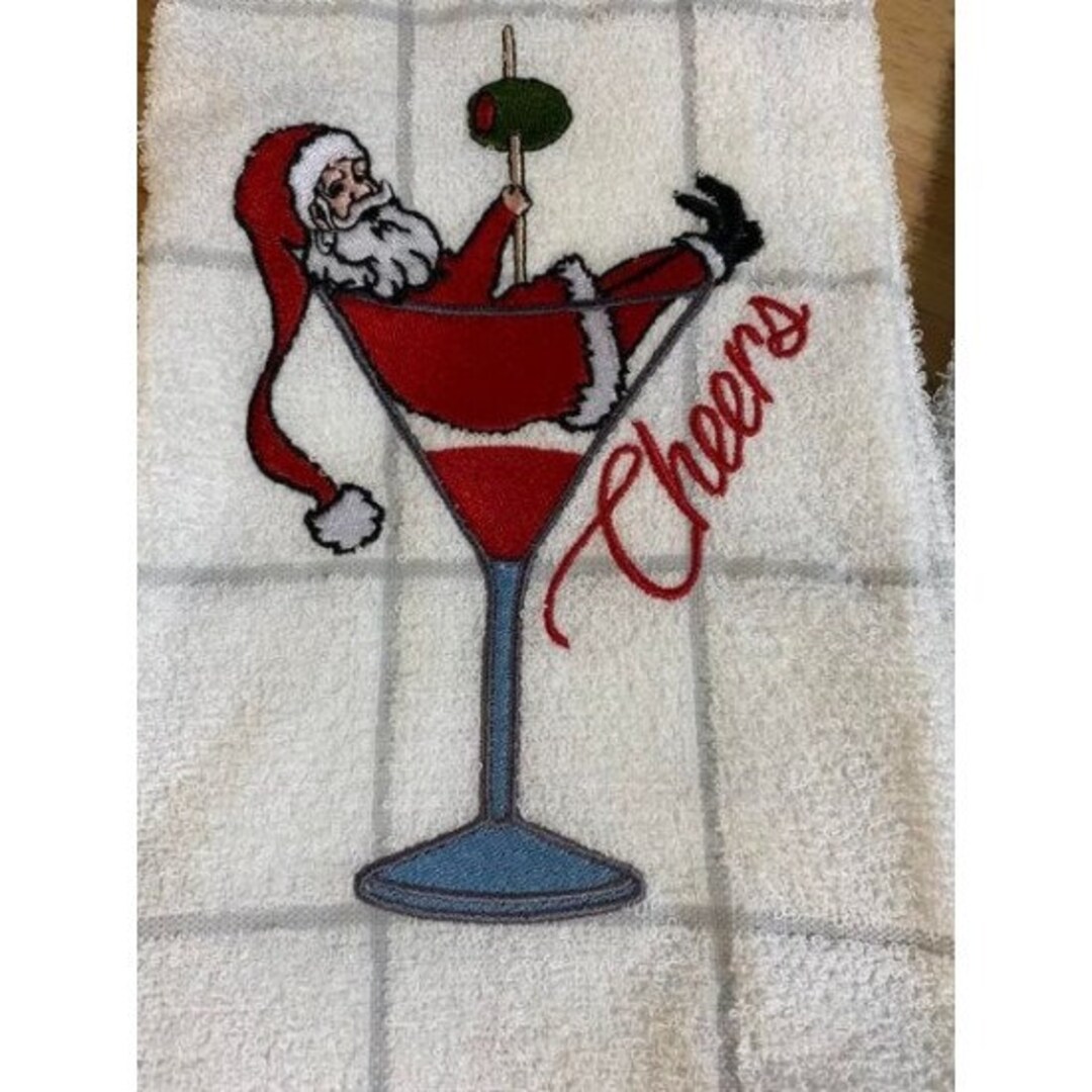 Santa Embroidery Designs Christmas Embroidery Pattern Xmas Vine Glass ...