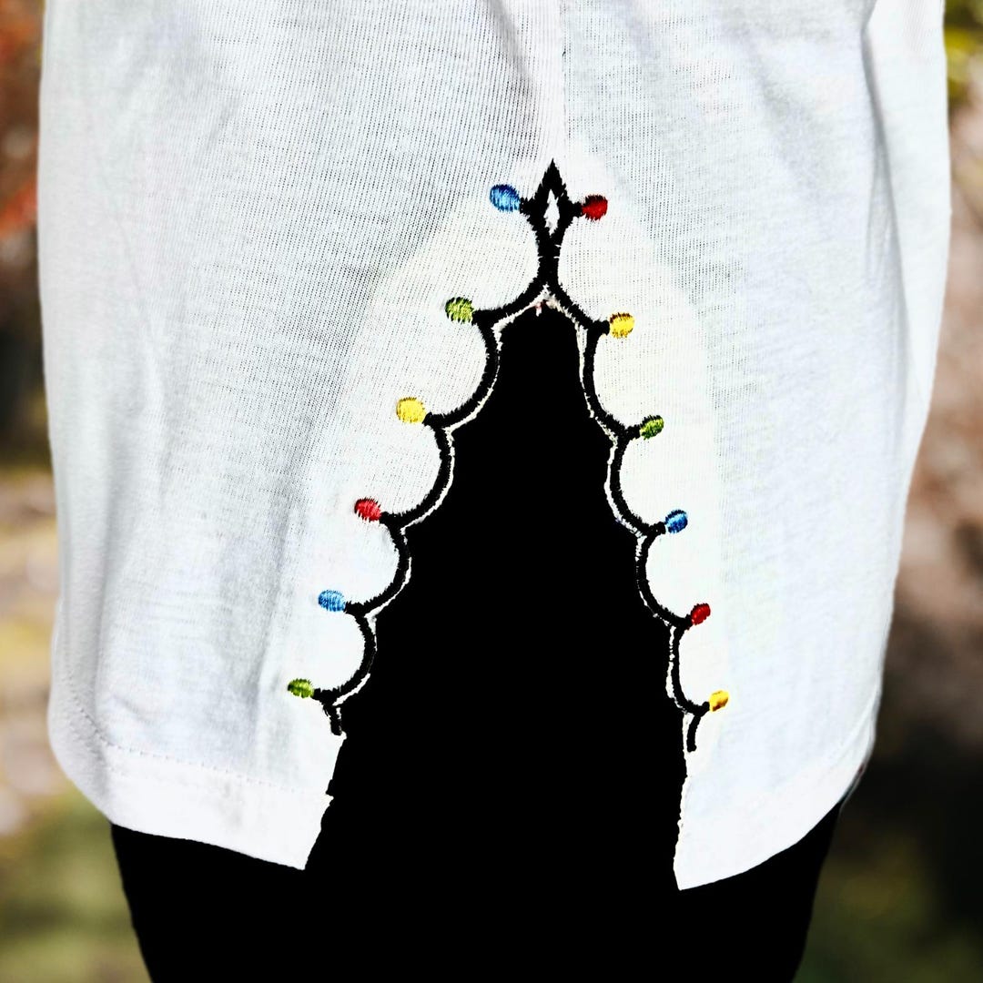 Christmas Tree Light Machine Embroidery Design Tree Light Embroidery ...