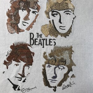 Beatles With Signature Machine Embroidery Pattern Beatles Design ...