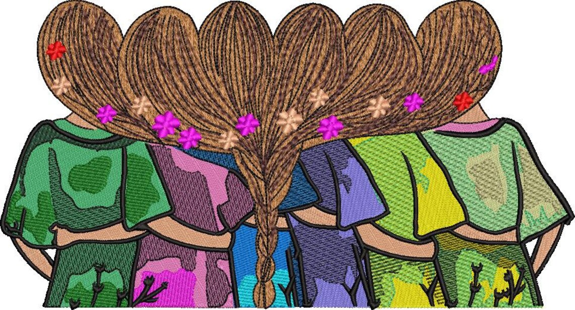 Sisters Embroidery Design Six Sisters Machine Embroidery Design Best ...