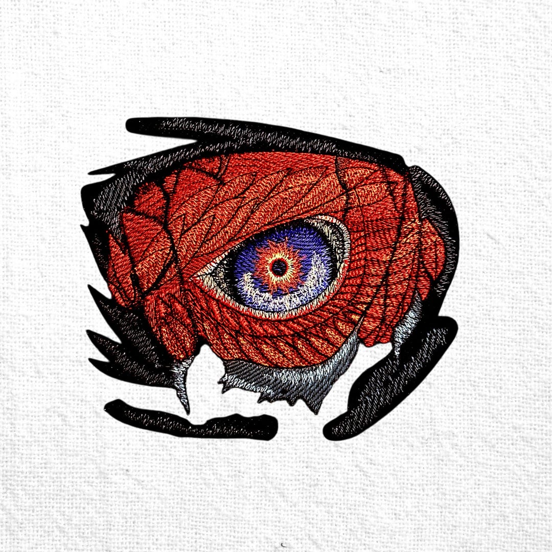Artistic Fire Bird Eye Embroidery Design Flaming Phoenix Eye Pattern ...
