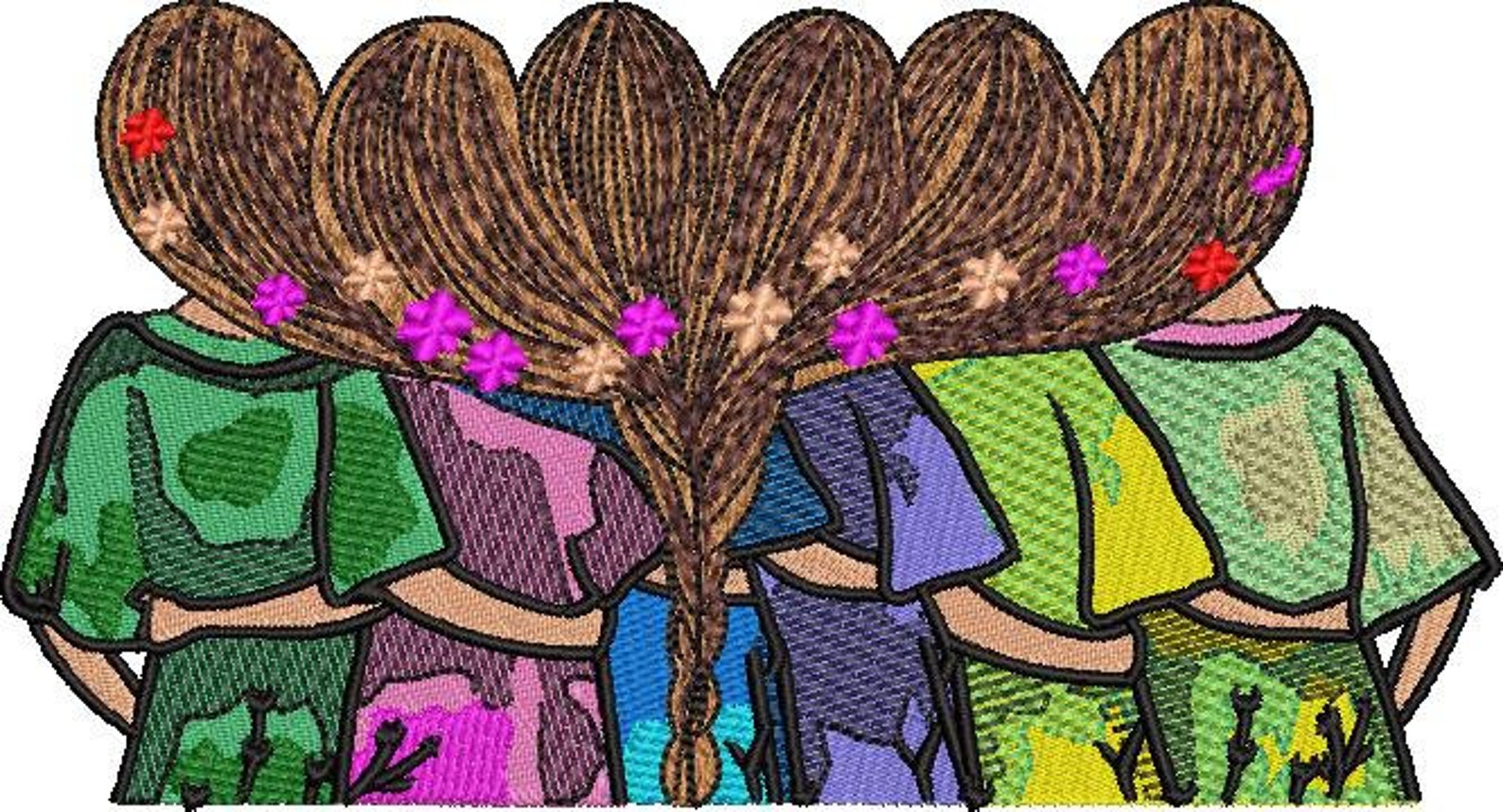 Sisters Embroidery Design Six Sisters Machine Embroidery - Etsy