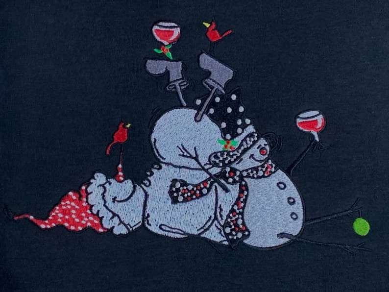Snowman Embroidery Designs Drunk Christmas Snowmen Machine - Etsy