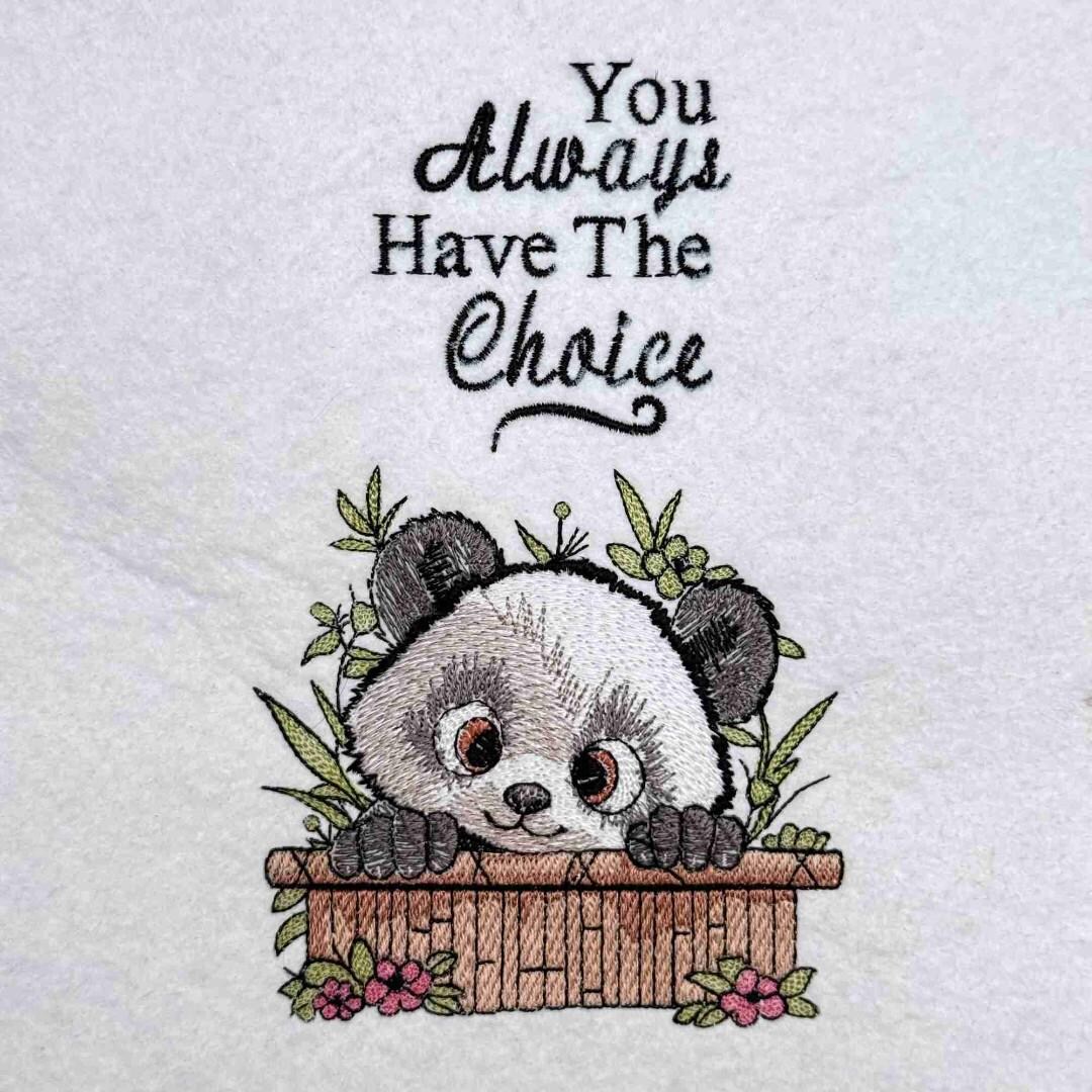 Panda Machine Embroidery Design Inspirational Quote Embroidery Pattern ...