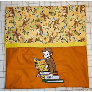 Monkey Embroidery Design Curious George Design Monkey Reading Book ...