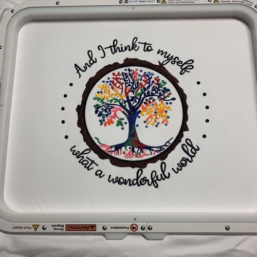 What A Wonderful World Embroidery Design Embroidery Pattern - Etsy