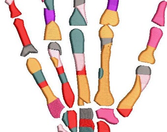 Skeleton Hand Embroidery Design - Etsy