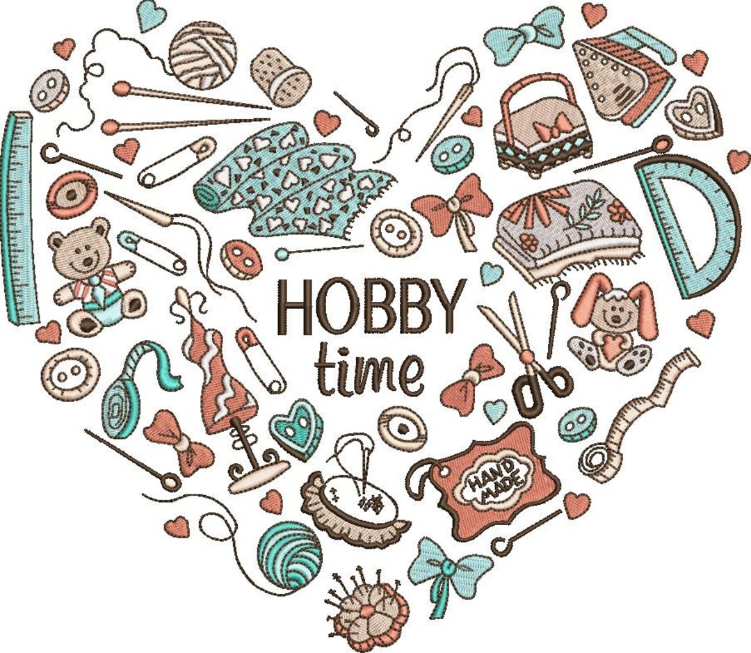 Hobby Time Embroidery Design Sewing Machine Embroidery Design - Etsy