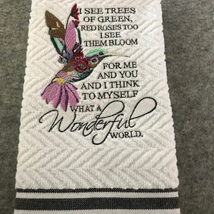 What A Wonderful World Machine Embroidery Design Wonderful Word ...