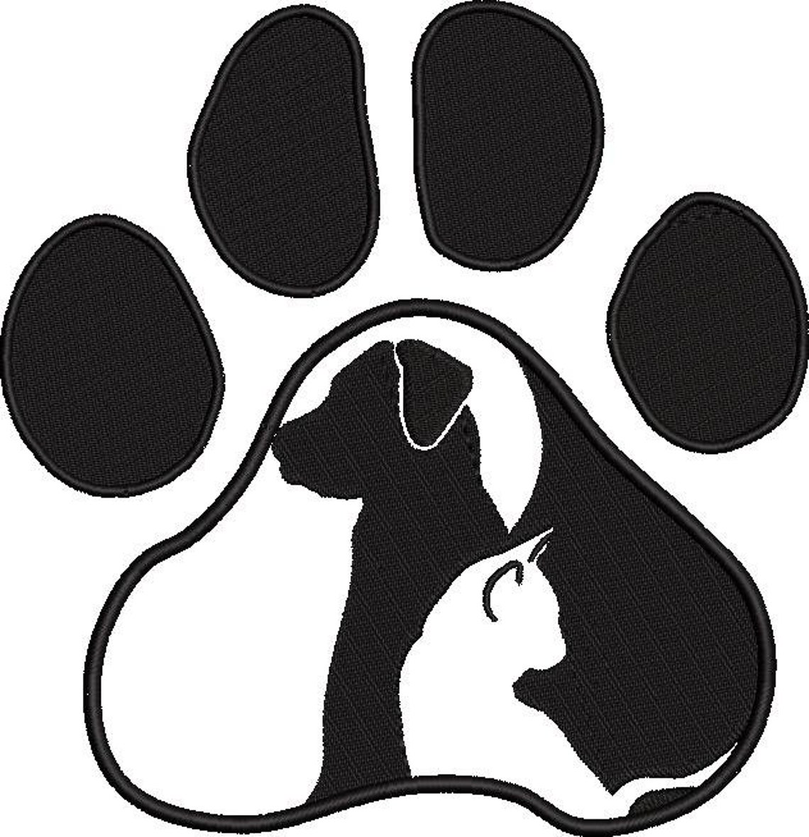 Dog Cat Embroidery Pattern Cat and Dog Machine Embroidery - Etsy