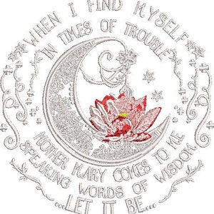 Let It Be Beatles Song Embroidery Pattern Beatles Embroidery Design ...