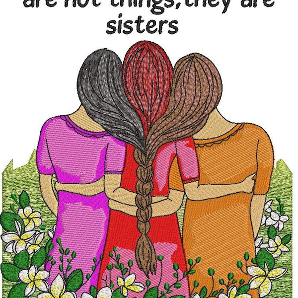 Friends Embroidery - Etsy