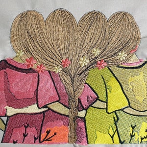 Friends Forever Girls Embroidery Friends Embroidery Design Best Friends ...