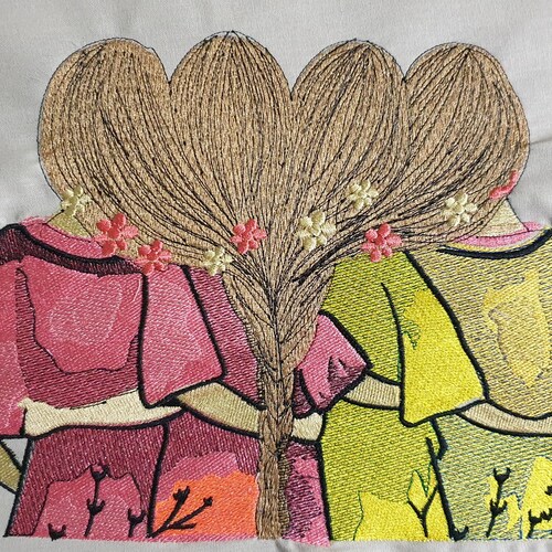 Coffee Friends Embroidery Design. Machine Embroidery Design. - Etsy