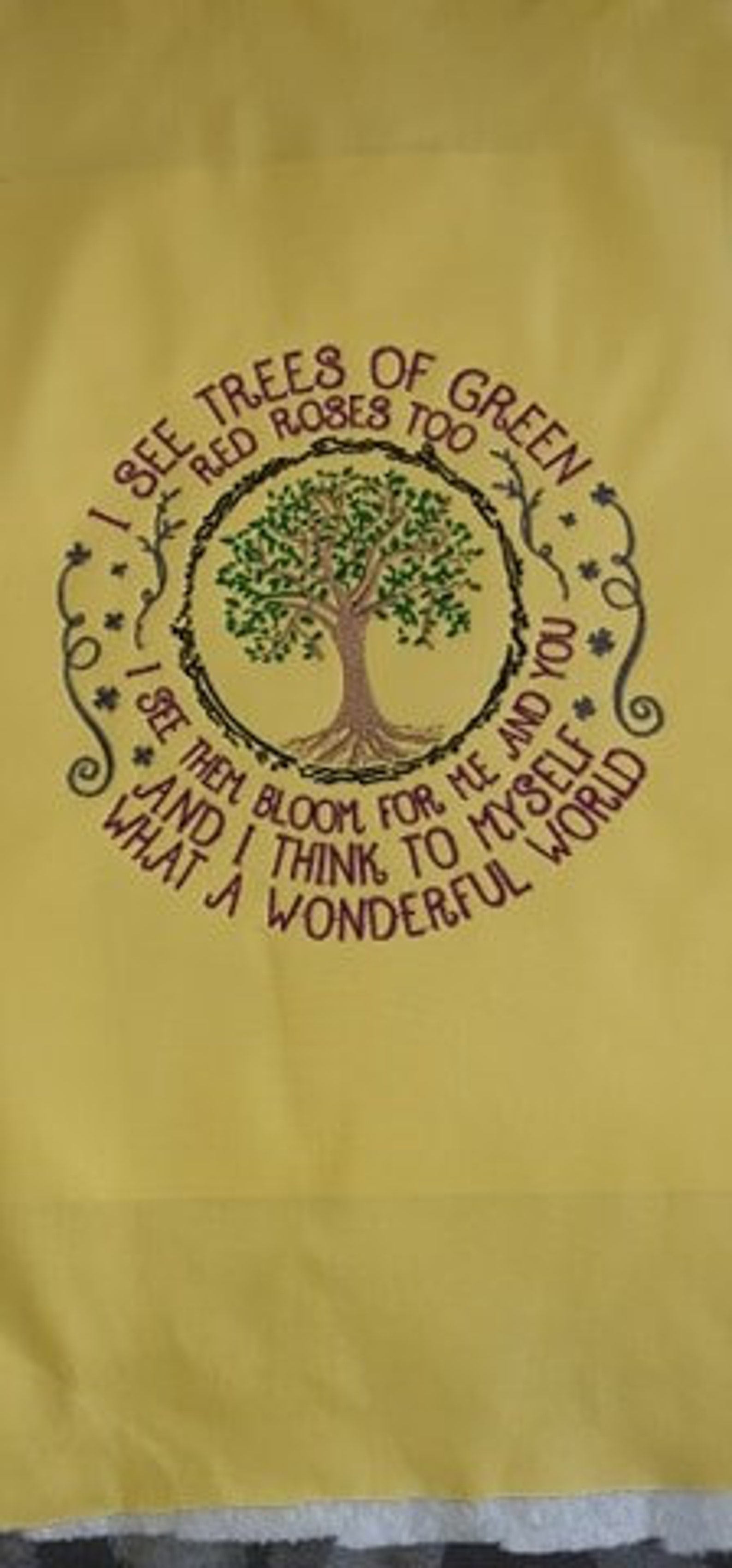 I See Trees of Green Red Roses Too Machine Embroidery Design See Trees ...