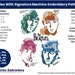 Beatles With Signature Machine Embroidery Pattern Beatles Design ...