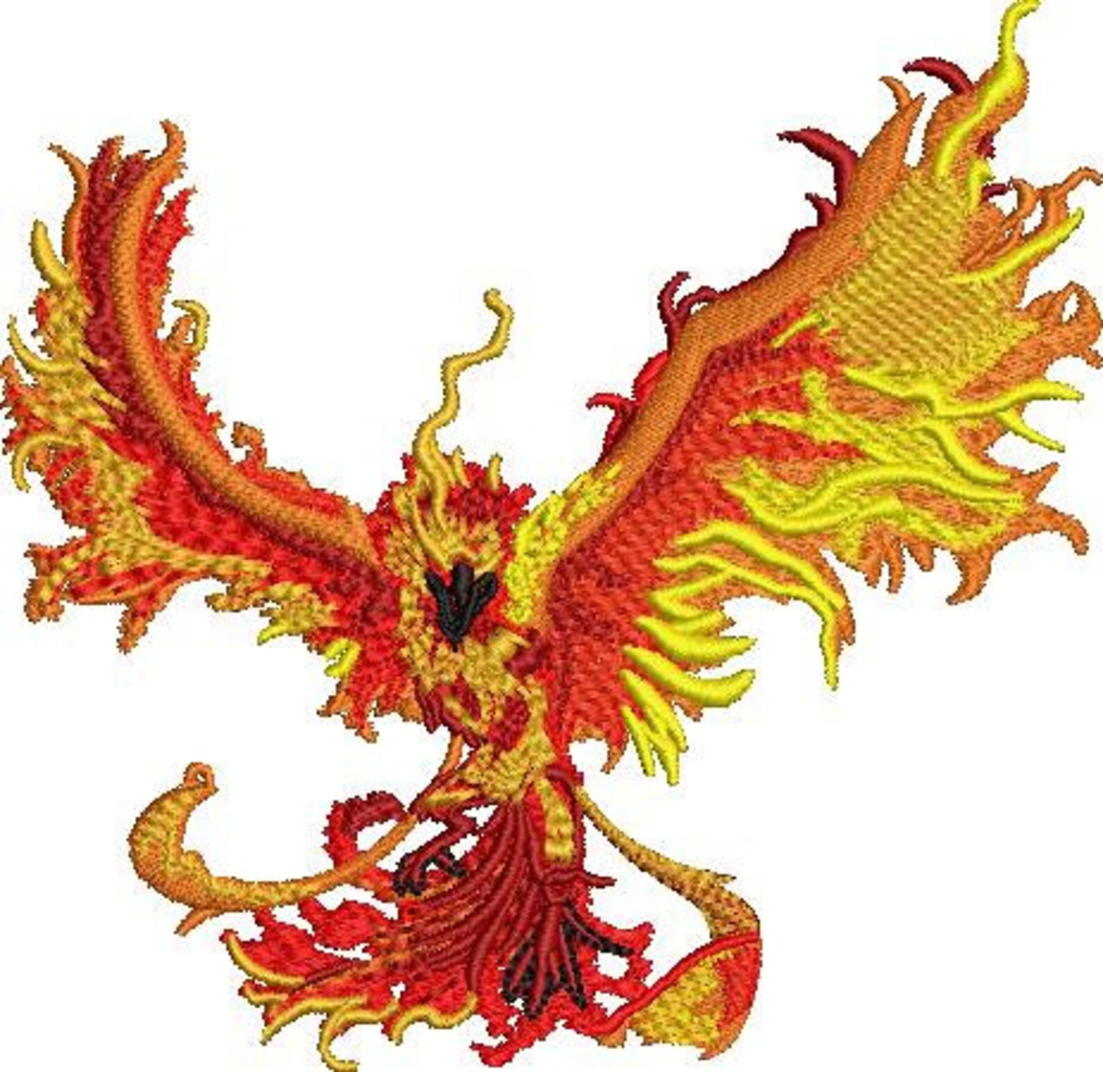 Phoenix Embroidery Pattern Phoenix Embroidery File Phoenix Bird Machine ...