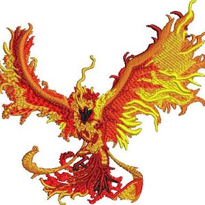 Phoenix Embroidery Pattern Phoenix Embroidery File Phoenix Bird Machine ...