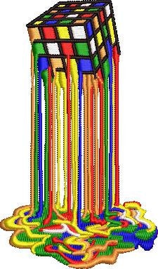 Rubik's Cube Dripping Machine Embroidery Design - Etsy