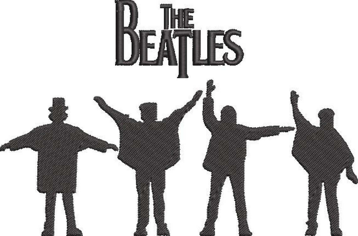 Beatles Embroidery Design the Beatles Silhouette Embroidery Pattern the ...