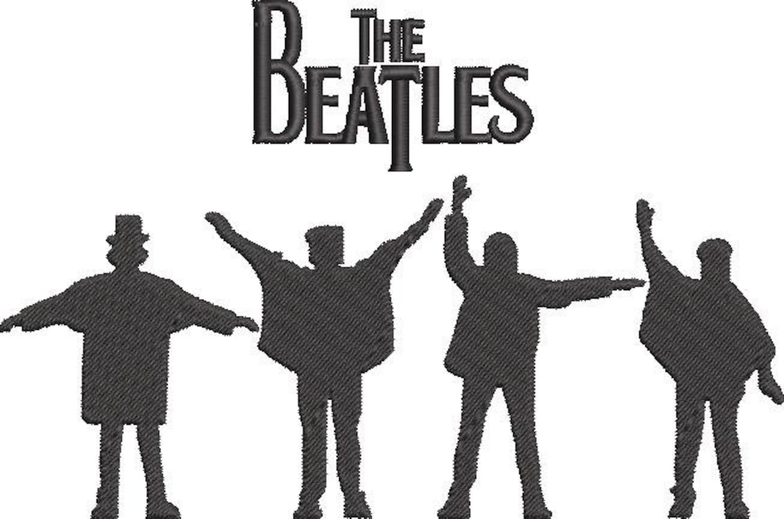 Beatles Embroidery Design the Beatles Silhouette Embroidery - Etsy