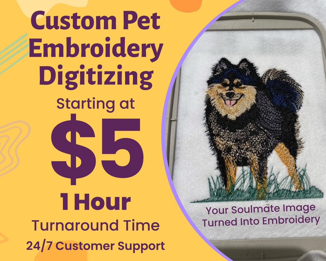 Custom Dog Embroidery Digitizing Pet Digitizing Custom Pet Embroidery ...