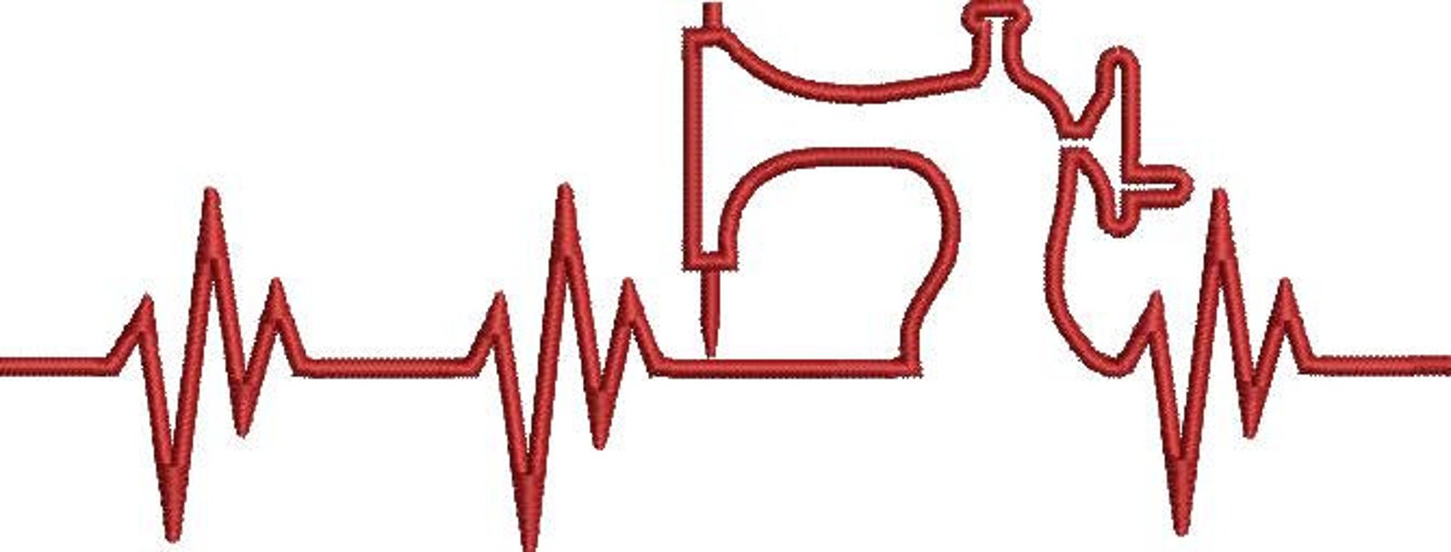 Sewing Machine Embroidery Design Sewing Machine Heart Beats - Etsy