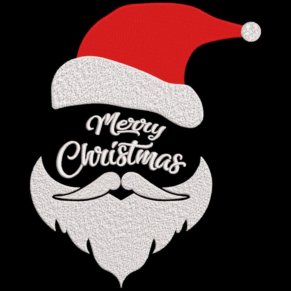 Merry Christmas Machine Embroidery Design Merry Christmas - Etsy