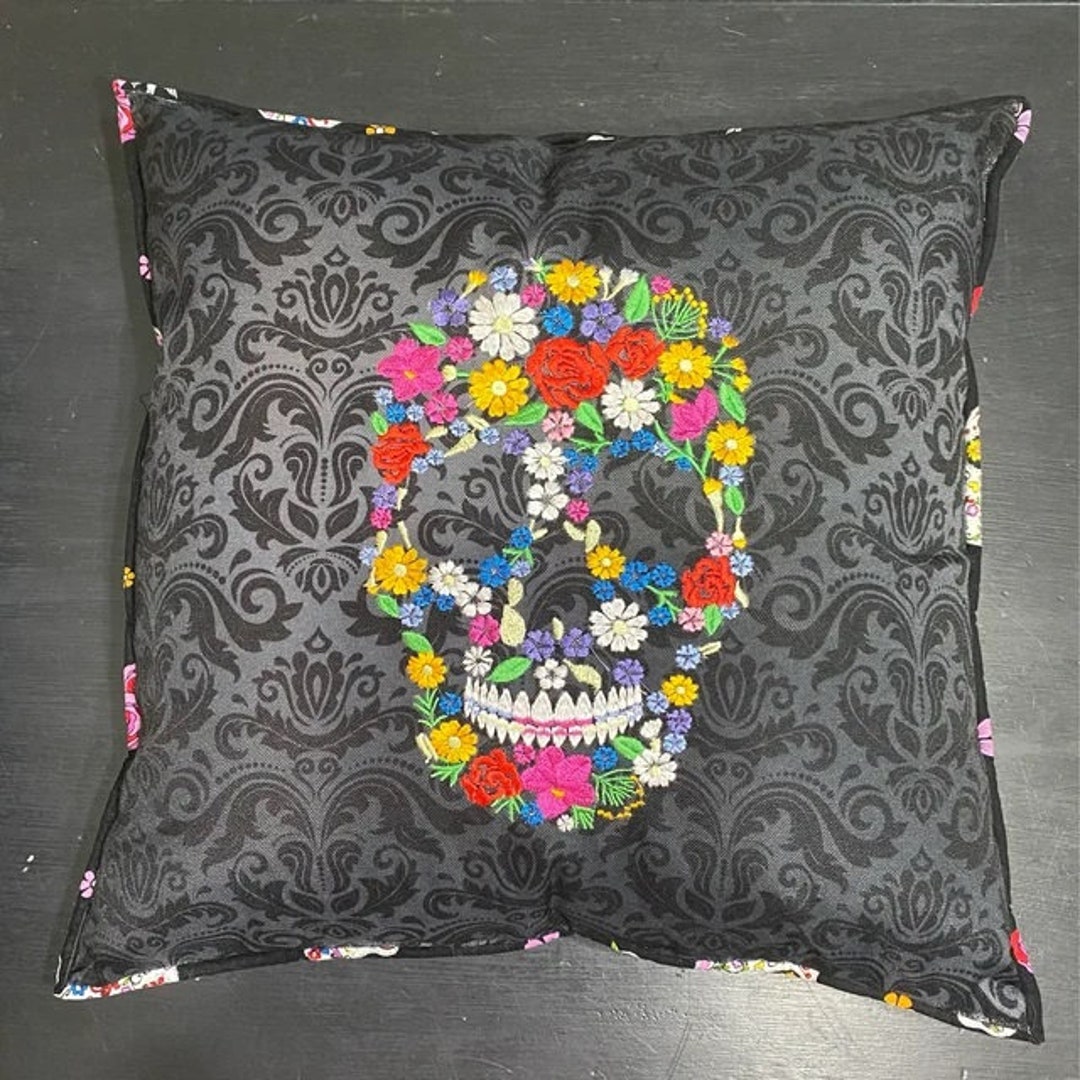 Skull Machine Embroidery Design Floral Skull Machine Embroidery Pattern ...