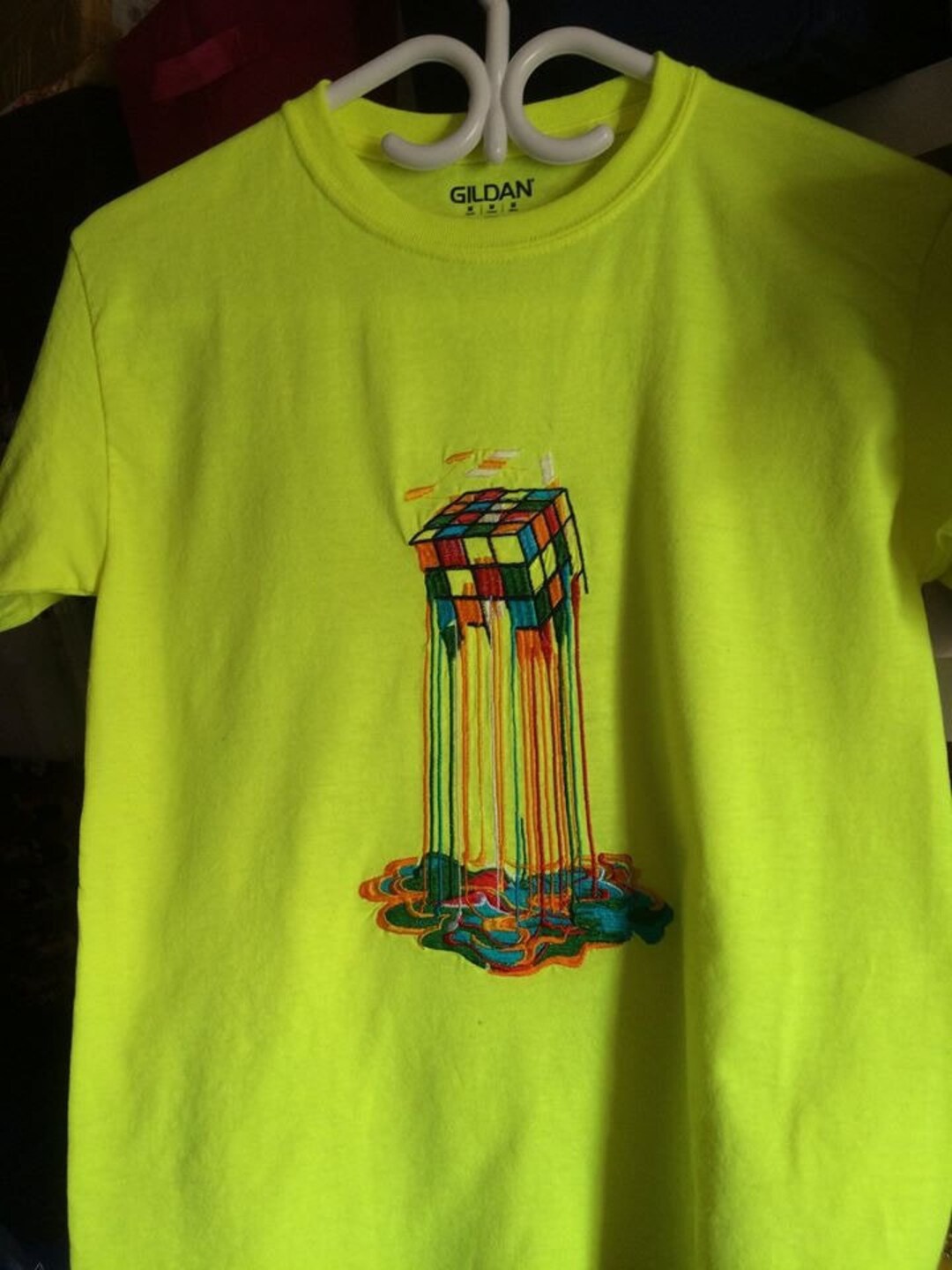 Rubik's Cube Dripping Machine Embroidery Design Rubik's Cube Embroidery ...