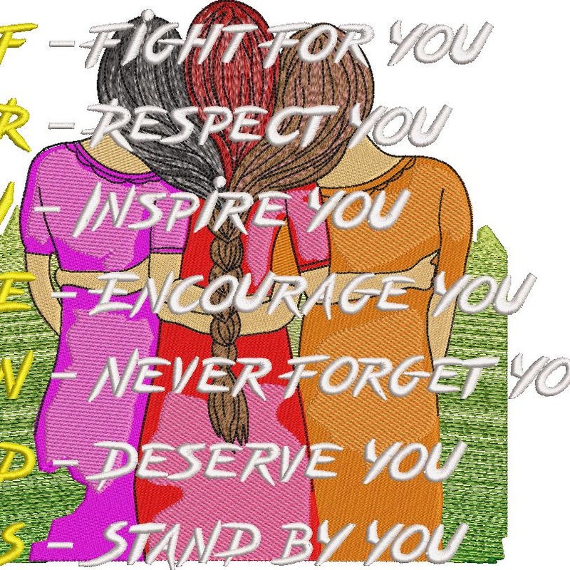 Friends Embroidery - Etsy