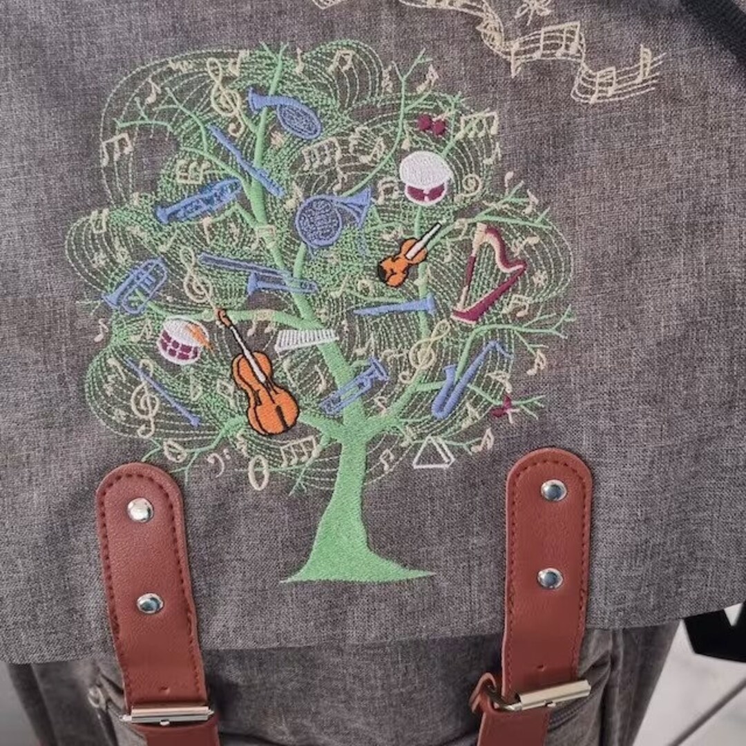 Musical Tree Embroidery Design Music Notes Tree Pattern Music ...