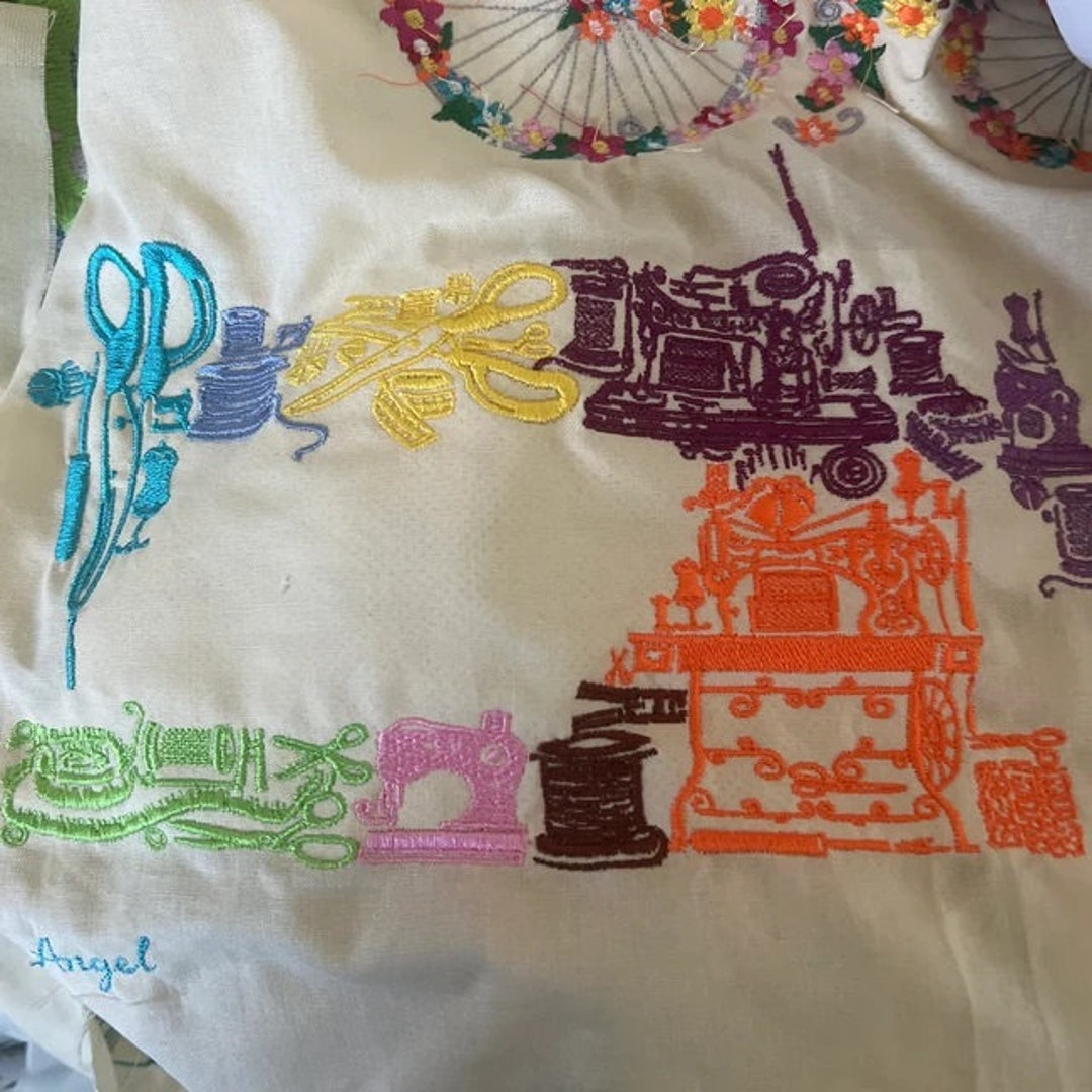 Machine Embroidery Stitching Machine Colorful Embroidery Pattern Sewing ...