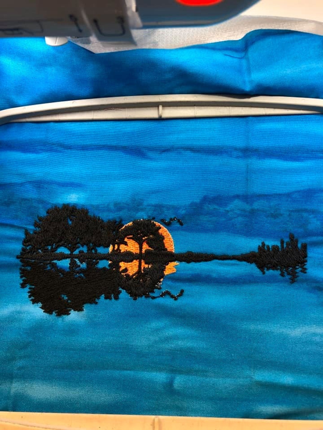 Sunset Embroidery Trees and Sunset Reflection Machine Embroidery Design ...