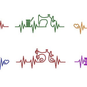 Sewing Machine Embroidery Design Sewing Machine Heart Beats Collection ...