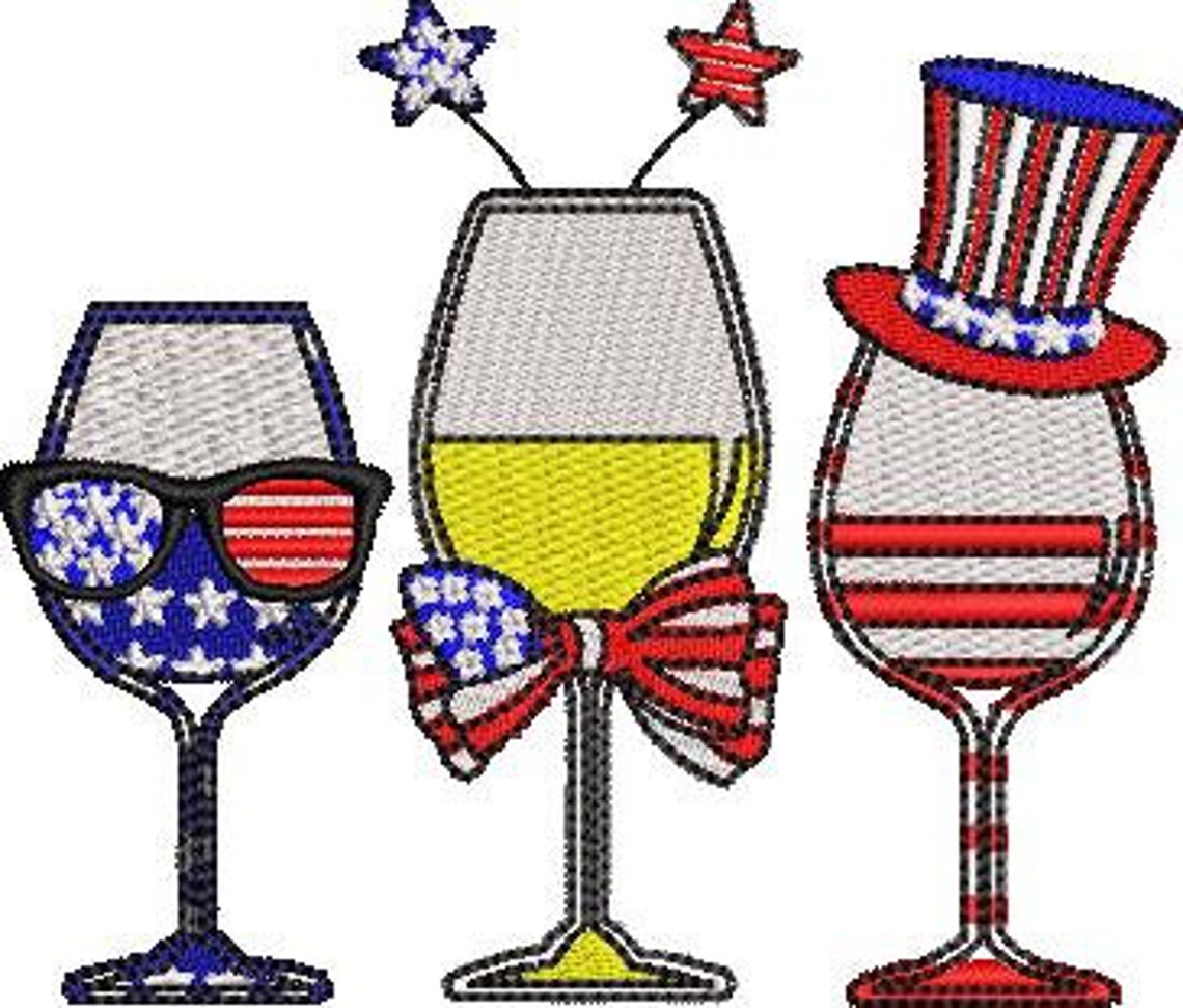 Independence Day Embroidery Design Independence Day Party - Etsy