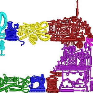 Machine Embroidery Stitching Machine Colorful Embroidery Pattern Sewing ...