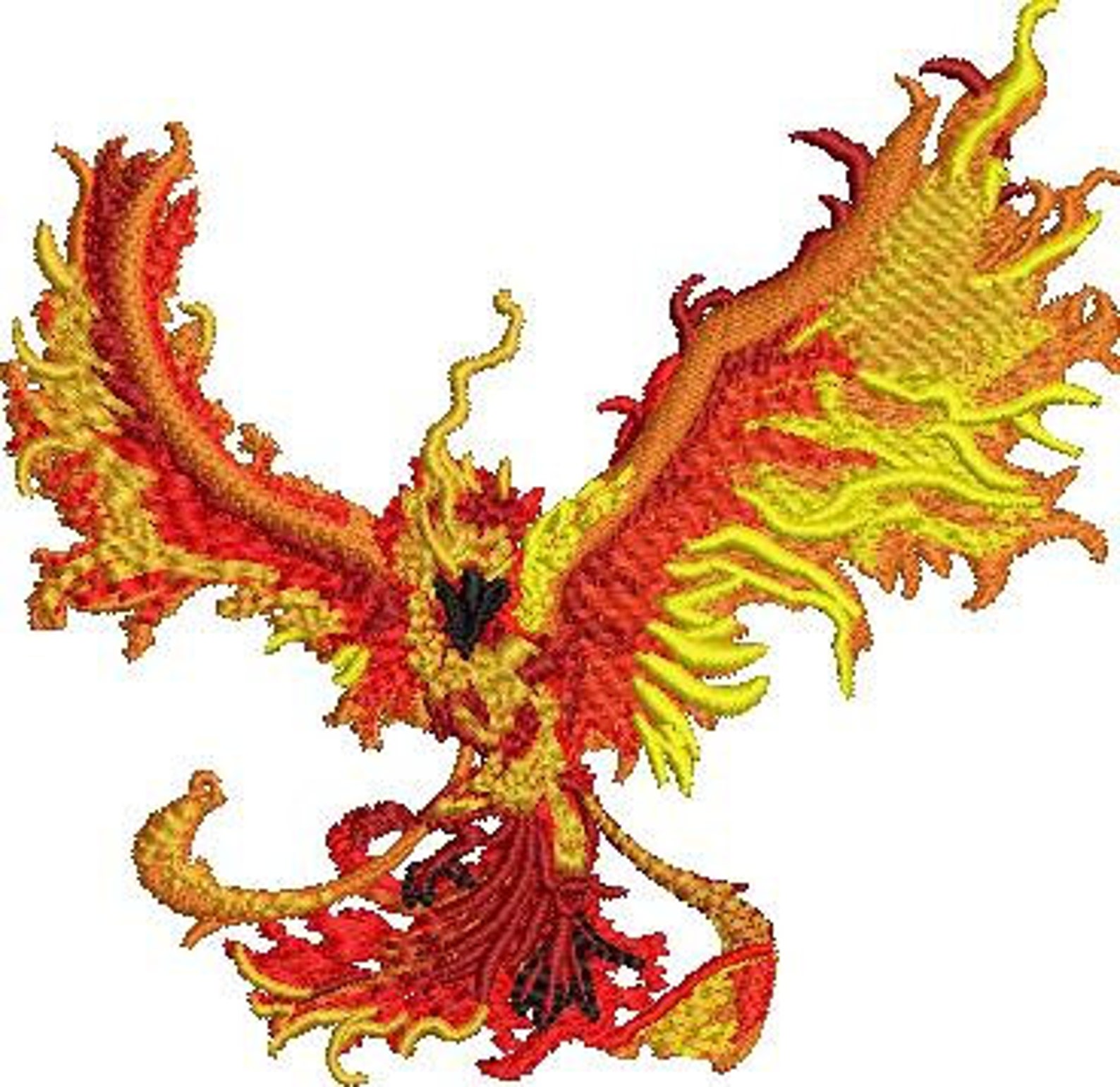Phoenix Embroidery Pattern Phoenix Embroidery File Phoenix Bird Machine ...