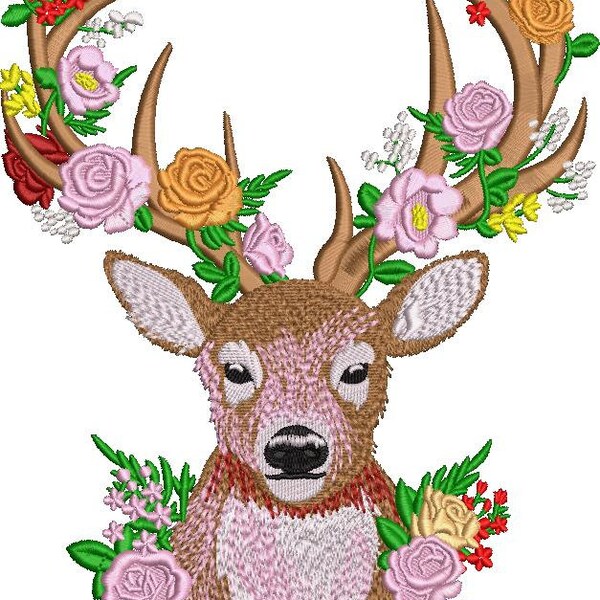 Deer Embroidery - Etsy