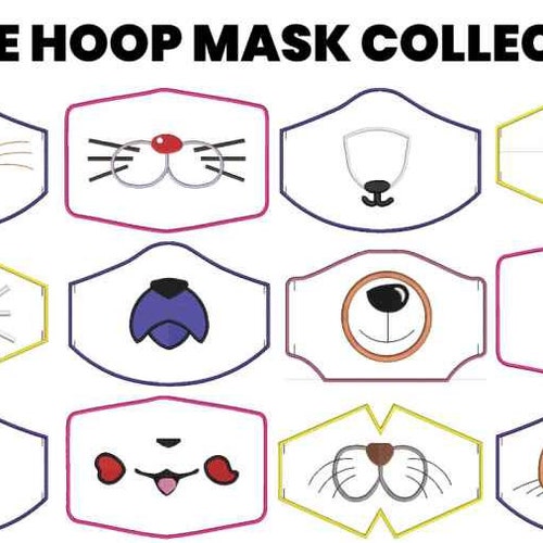 Face Mask Machine Embroidery Design Mask in the Hoop 5 Sizes - Etsy
