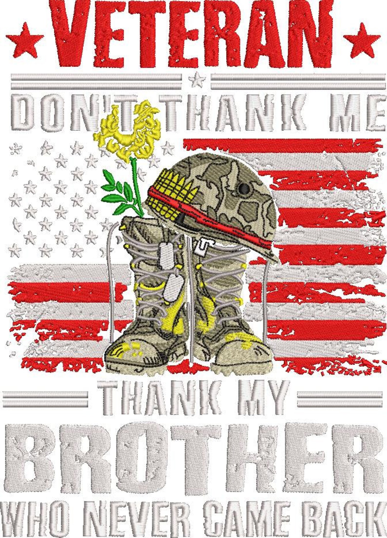 Veteran Embroidery Design Army Embroidery Design Military Machine ...